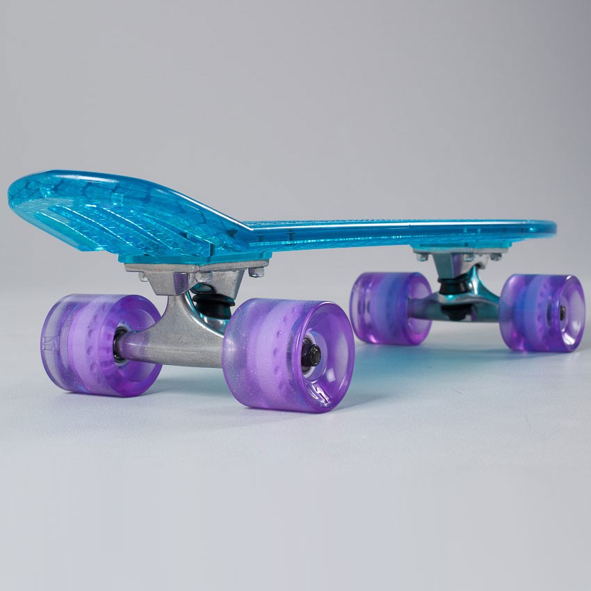 Longboard Globe Bantam Clear light blue/raw/purple | Snowboard Zezula